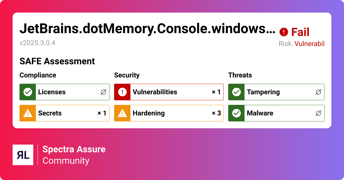 Issues - JetBrains.dotMemory.Console.windows-x64@2025.3.0.4 - NuGet ...