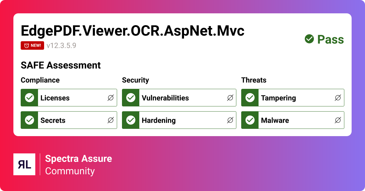 Edgepdfviewerocraspnetmvc Nuget Reversinglabs Spectra Assure Community