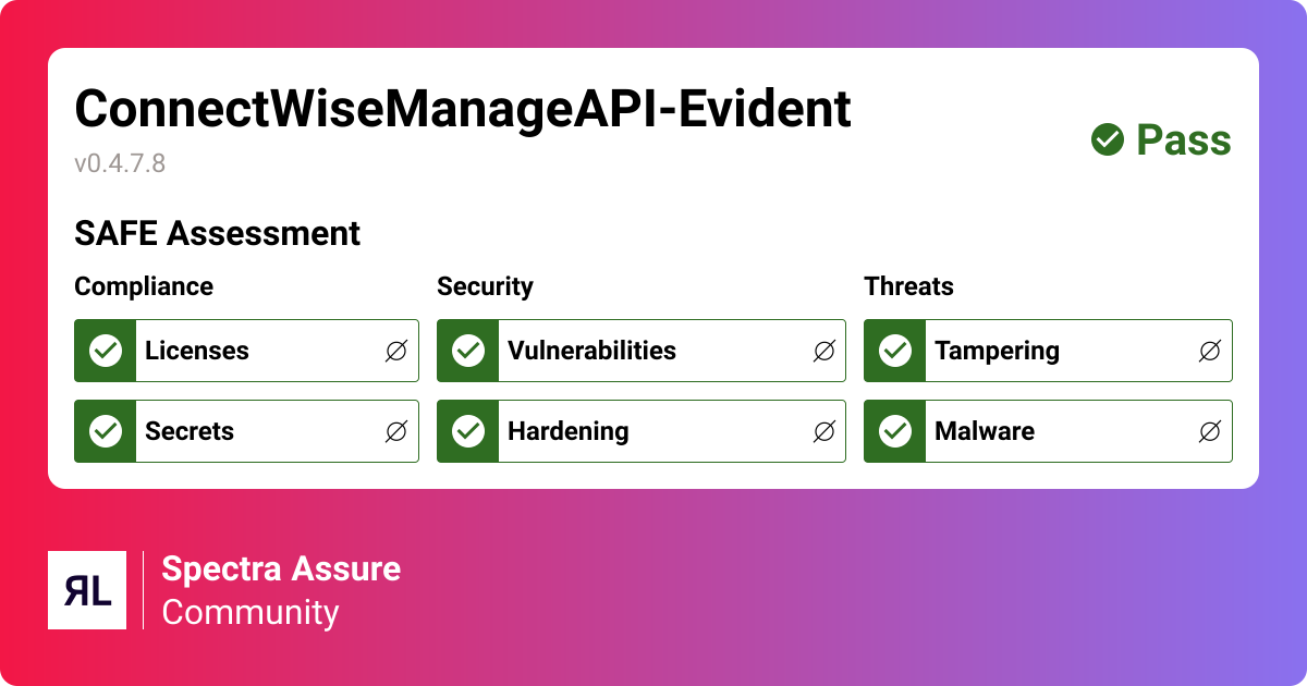 ConnectWiseManageAPI-Evident - PowerShell Gallery | ReversingLabs ...