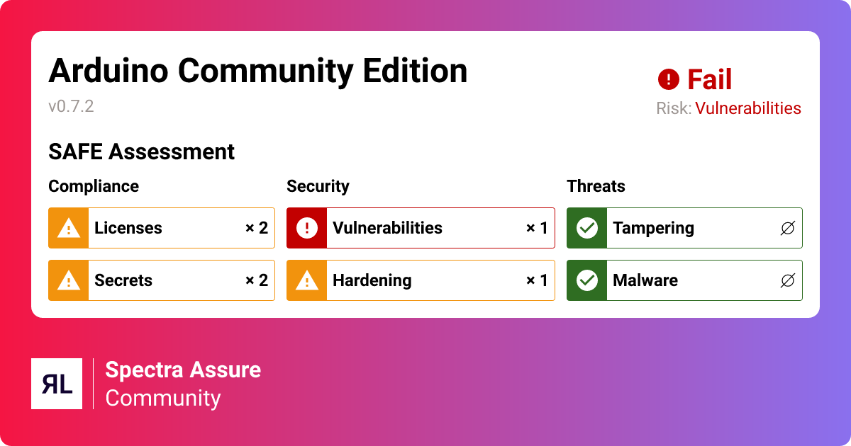 Arduino Community Edition - Visual Studio Code | ReversingLabs Spectra Assure Community